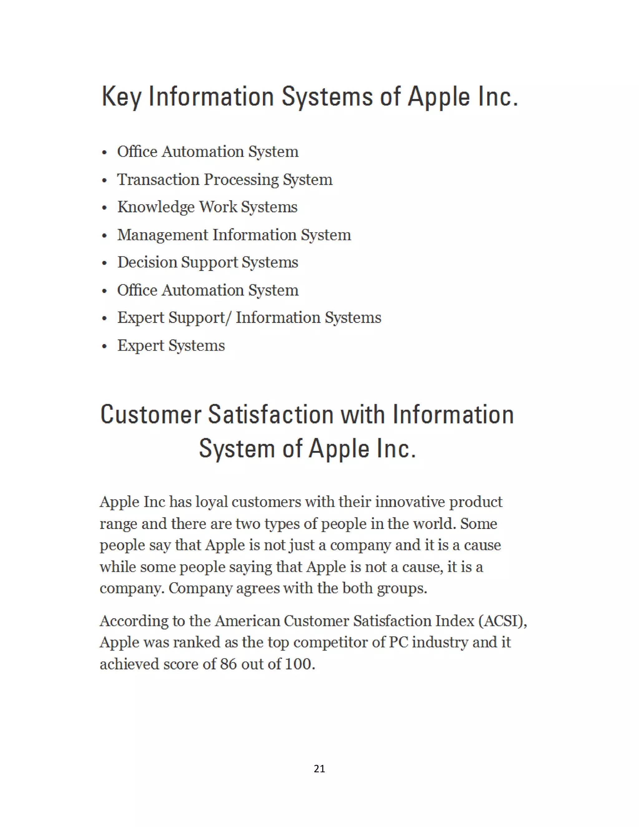Management Information System- Apple Inc. | PDF