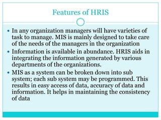 Management Information systems applications in human resource | PPTX