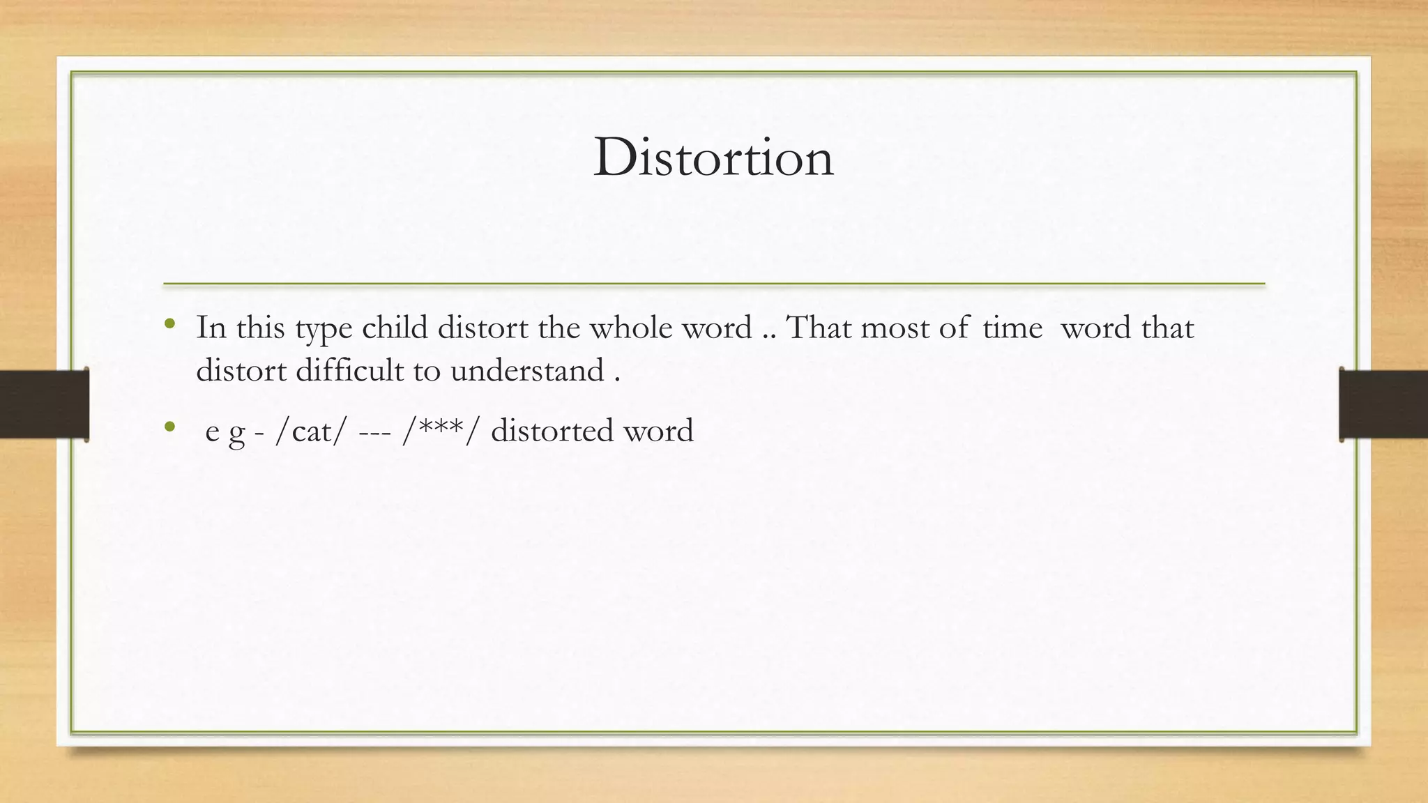 Misarticulation | PPTX