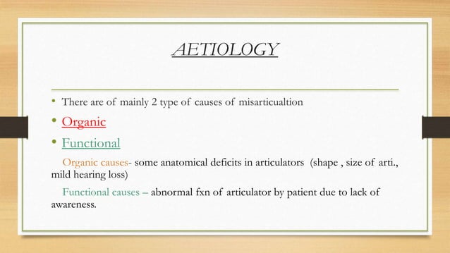Misarticulation | PPTX | Dental Health | Diseases and Conditions