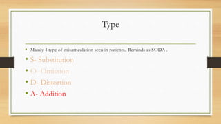 Misarticulation | PPTX