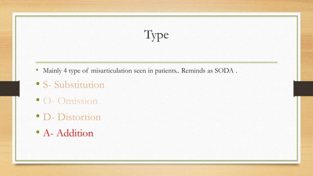 Misarticulation | PPTX | Dental Health | Diseases and Conditions