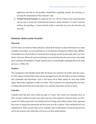 Data Security Issues in Cloud Computing | PDF | Cloud Computing | Internet