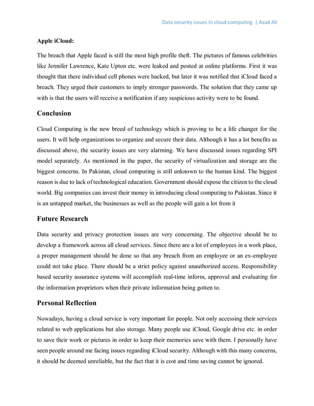 Data Security Issues In Cloud Computing Pdf Cloud Computing Internet