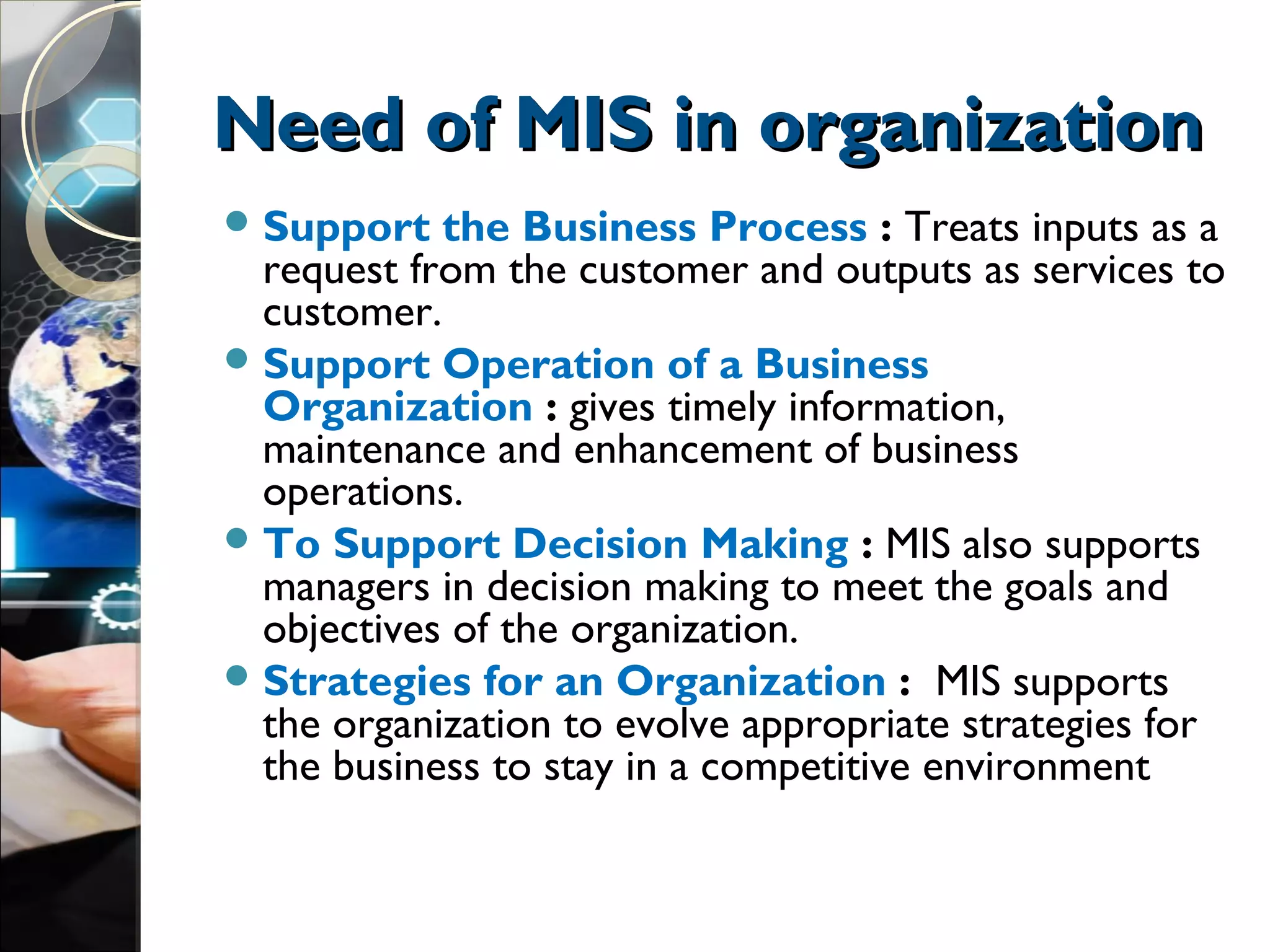 Mis as a tool in business | PPT