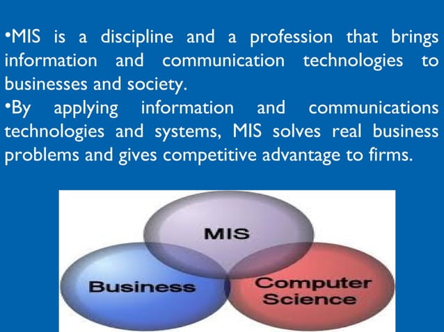 Mis as a tool in business | PPT