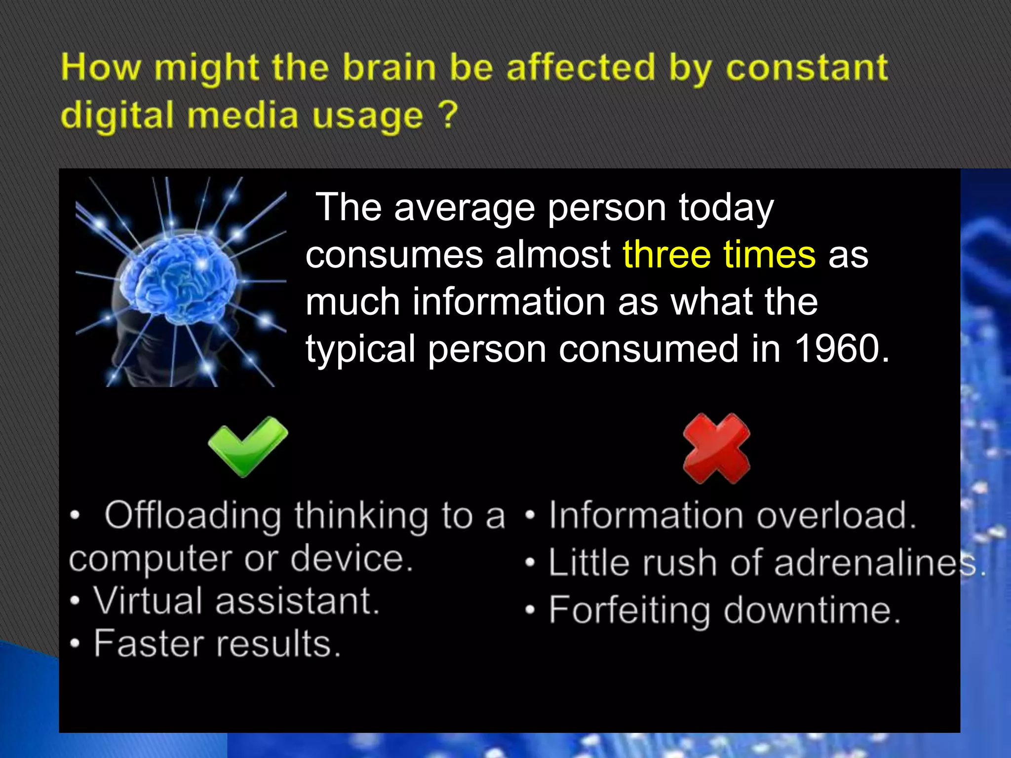 Technology. Too much technology? | PPTX | Technology & Computing