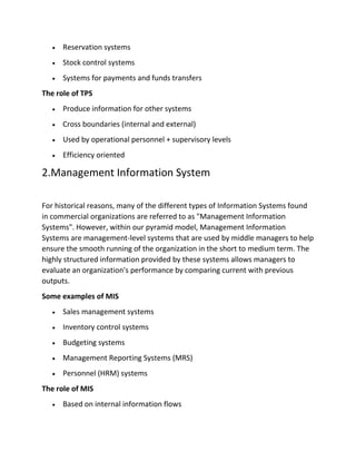 Mis assignment types of management information systems | DOCX ...