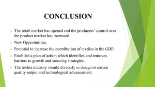 TEXTILE INDUSTRY Misbaa zaheer khan | PPTX