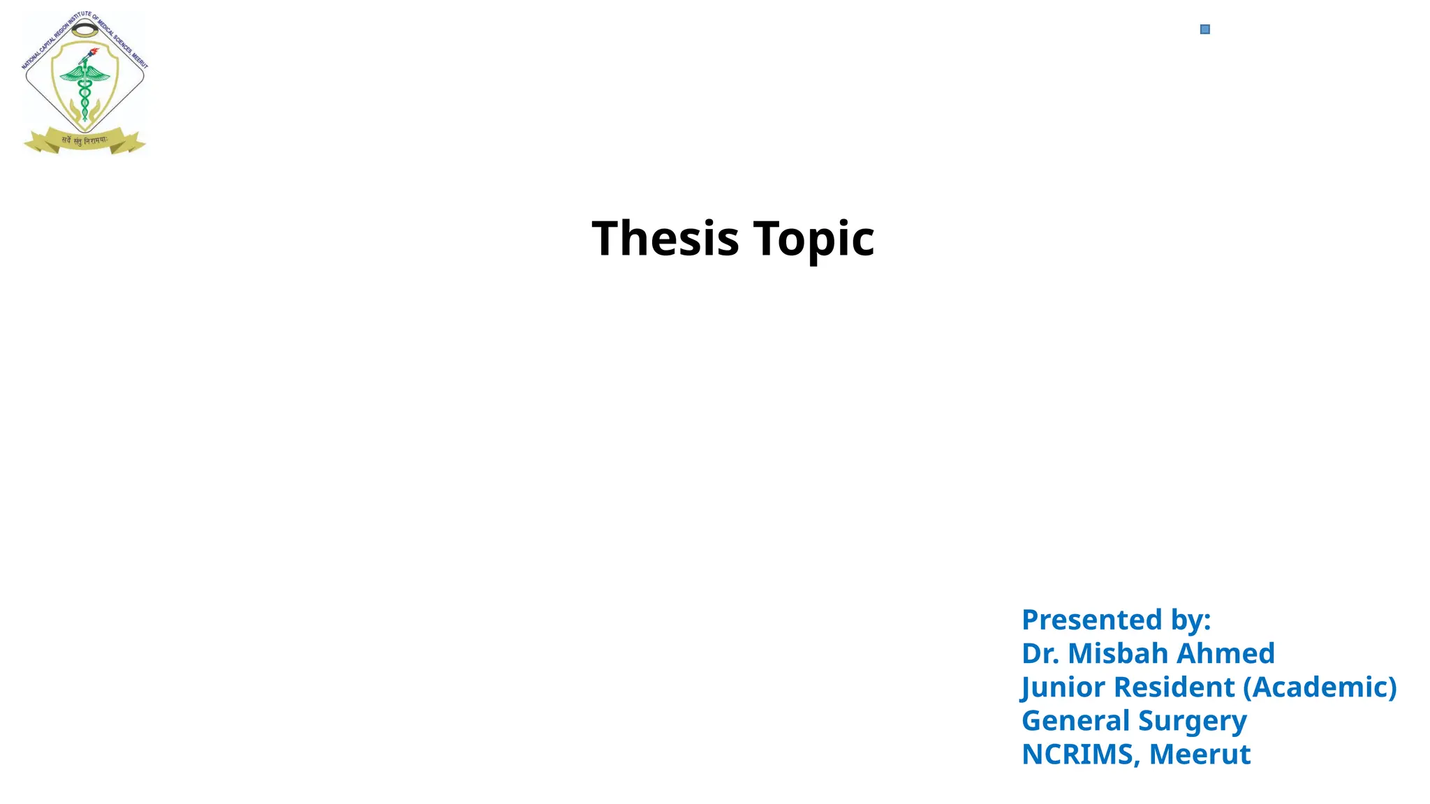 Thesis Topic Selection Criteria for Class | PPTX