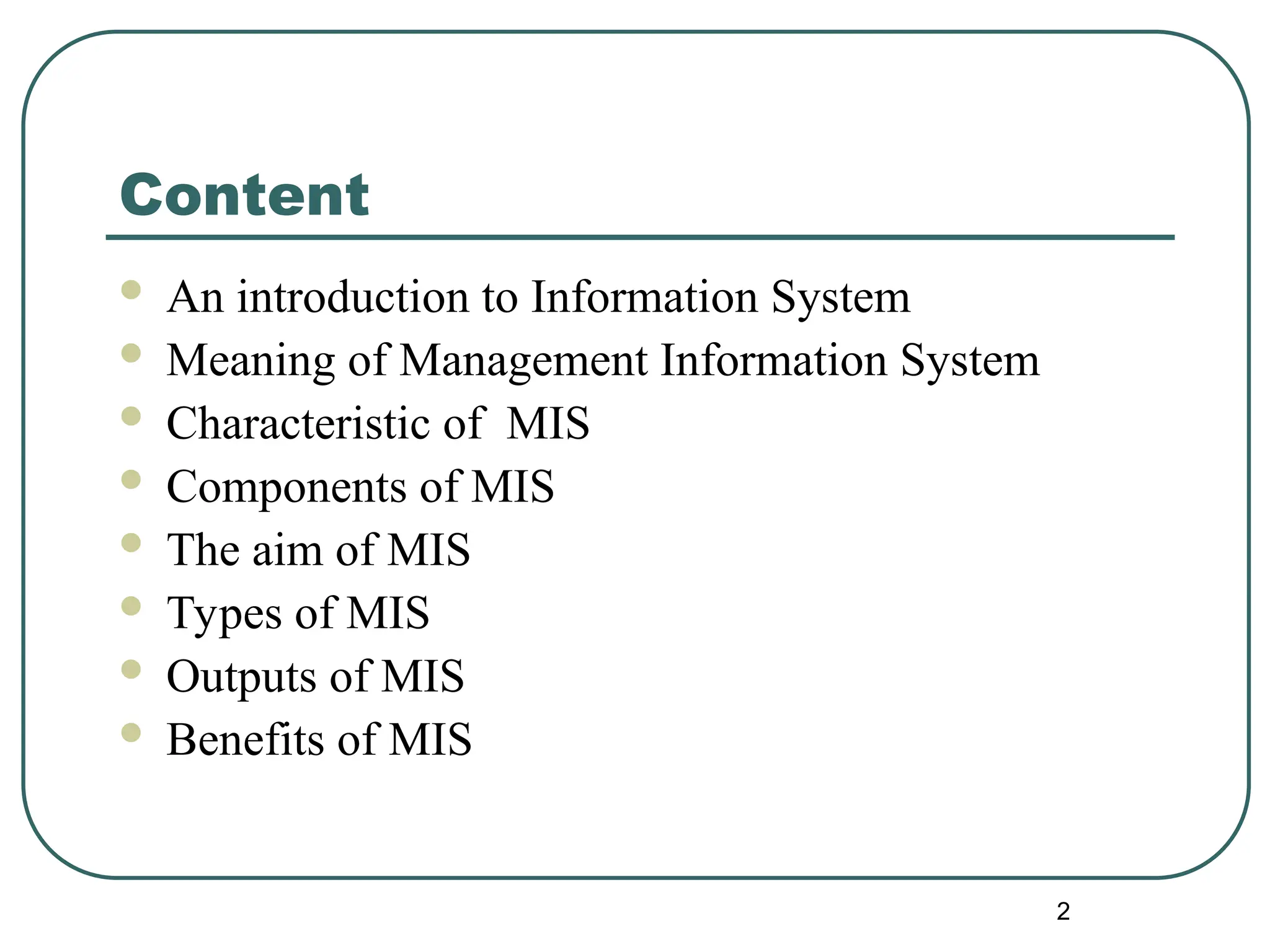 basics of management information system. | PPT