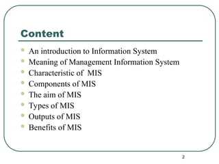 Management Information Systems fundamentals | PPT