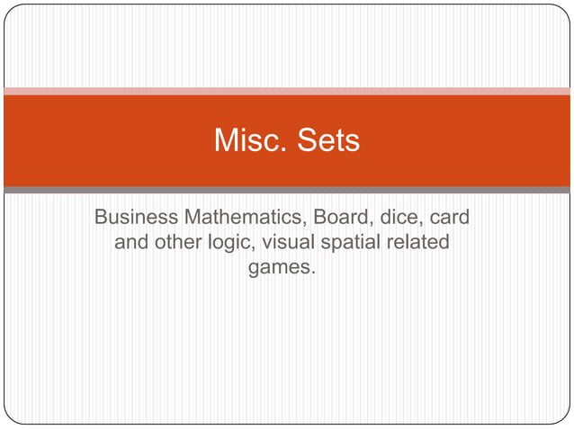 Misc. sets | PPT