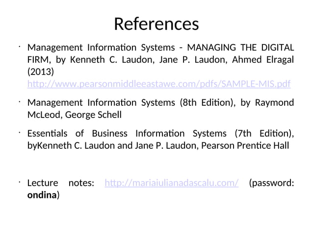 management information system chapter 1 Laudon | PPT