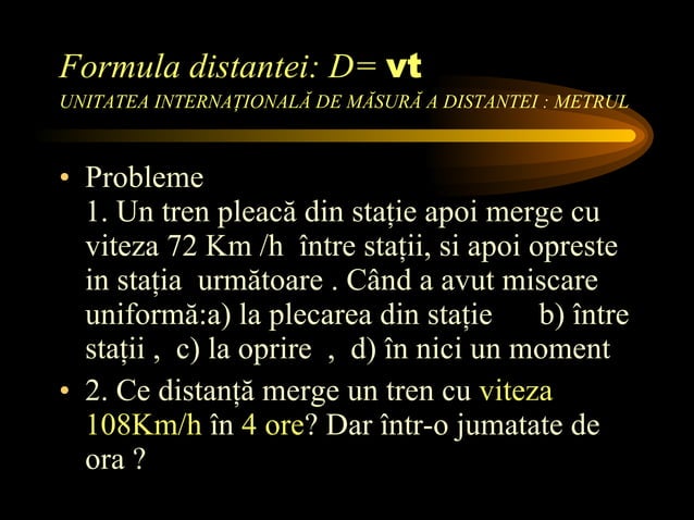 Miscarea Uniforma Si Variata Versiunea 1 2 | PPT
