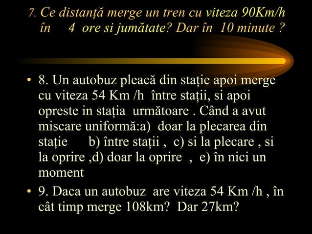 Miscarea Uniforma Si Variata Versiunea 1 2 | PPT