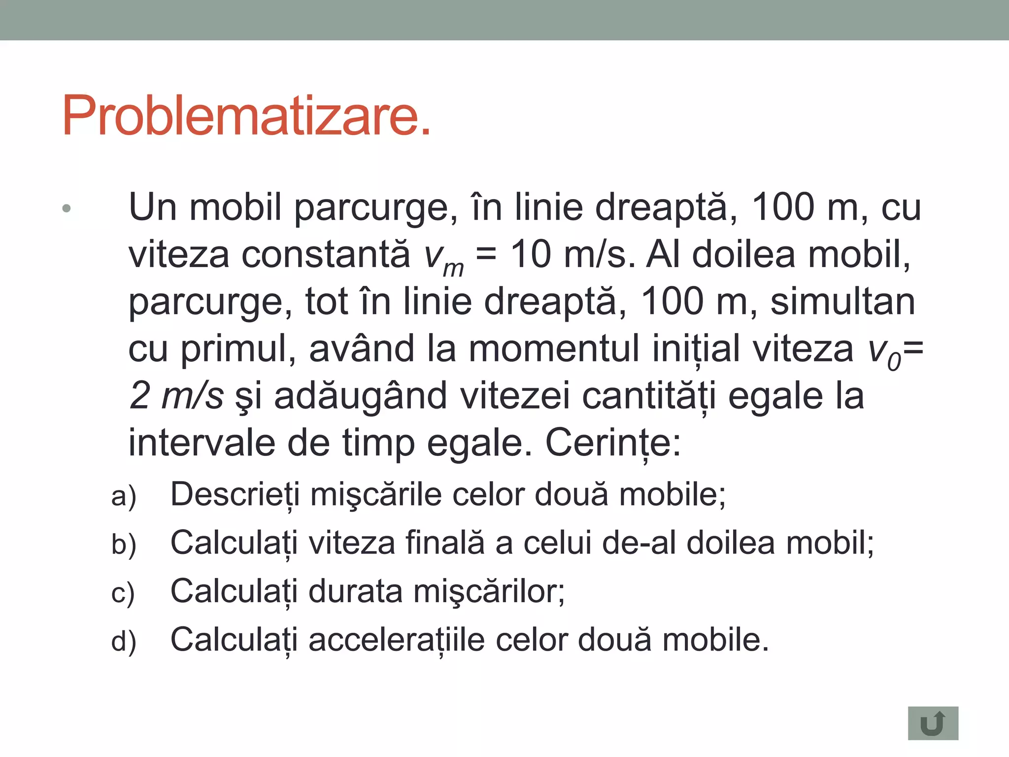 Cinematica miscarii mecanice | PPTX