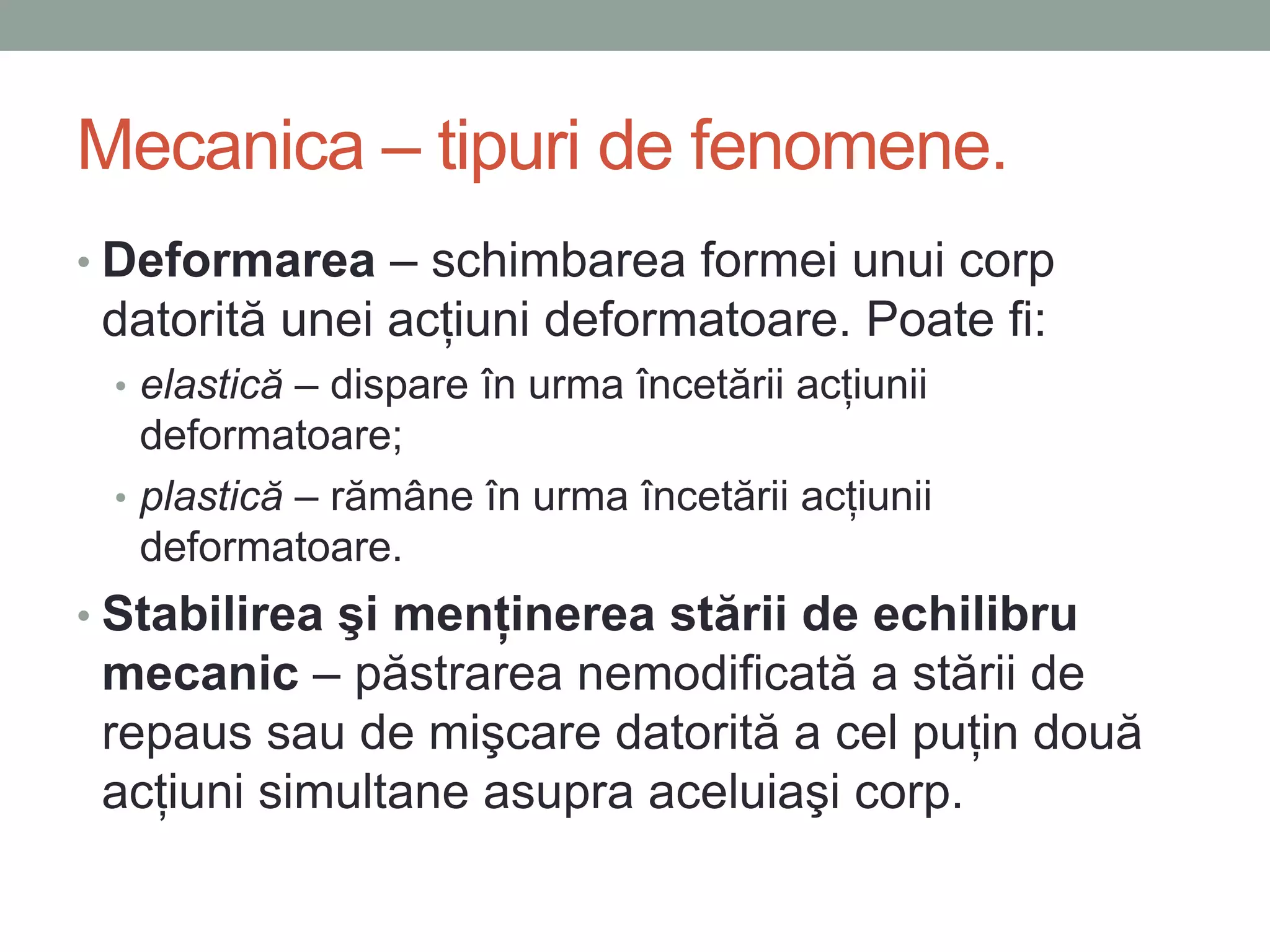 Cinematica miscarii mecanice | PPTX