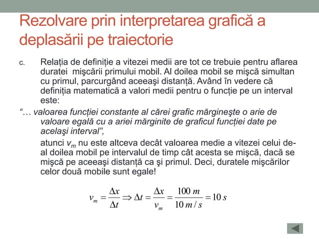 Cinematica miscarii mecanice | PPT