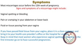 Miscarriage - medical information(causes ,test& diagnosis, management ...