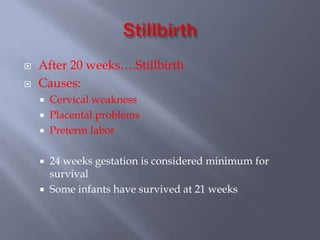 Miscarriage & stillbirth | PPTX