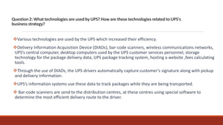 MIS case study-UPS competes globally with Information Technology | PPTX