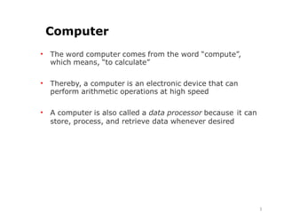 Fundamentals of Computer | PPTX