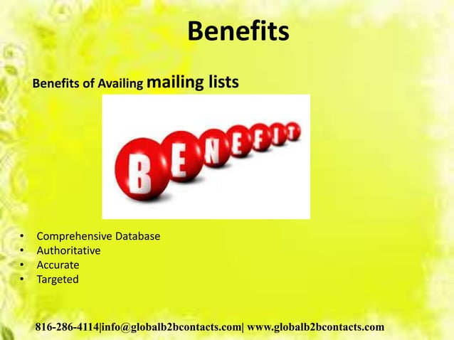 Miscellaneous building materials mailing database | PPT
