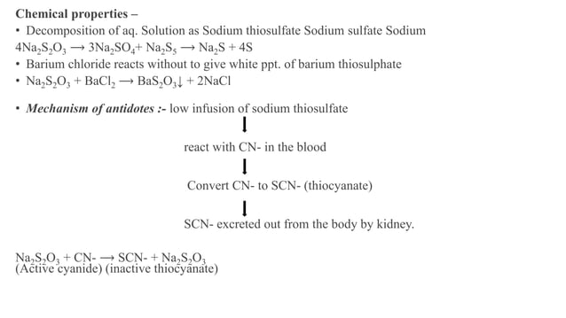 Pharmaceutical Inorganic Chemistry Unit IVMiscellaneous compounds ...