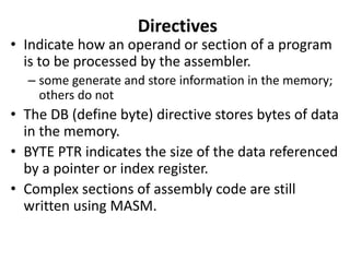 Microprocessor Miscellaneous datatrans+directives | PPTX