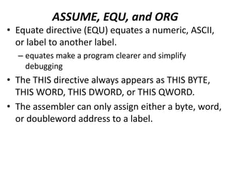 Microprocessor Miscellaneous datatrans+directives | PPTX