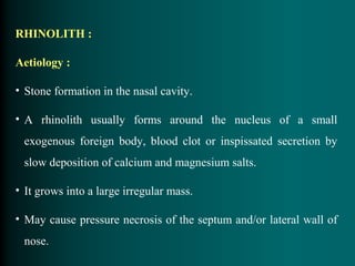 Miscellaneous disorders of nasal cavity | PPT