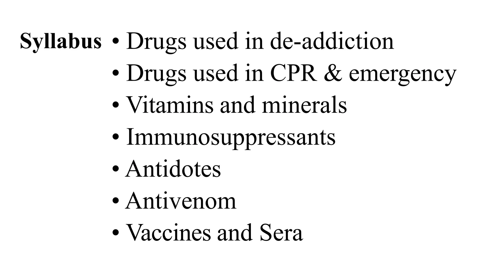 Miscellaneous drugs | PPTX