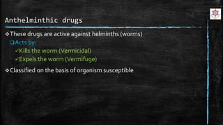 Miscellaneous drugs: GI infections | PPTX
