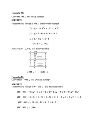 Miscellaneous examples of binary , quinary and octonary numbers (2) | PDF