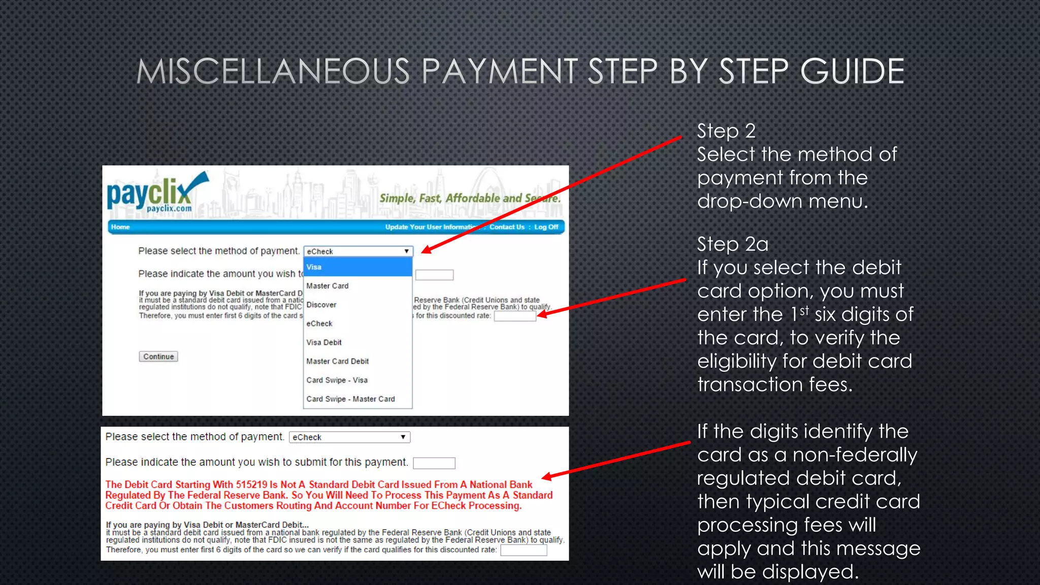 How to process a miscellaneous payment through your PayClix dashboard | PPT