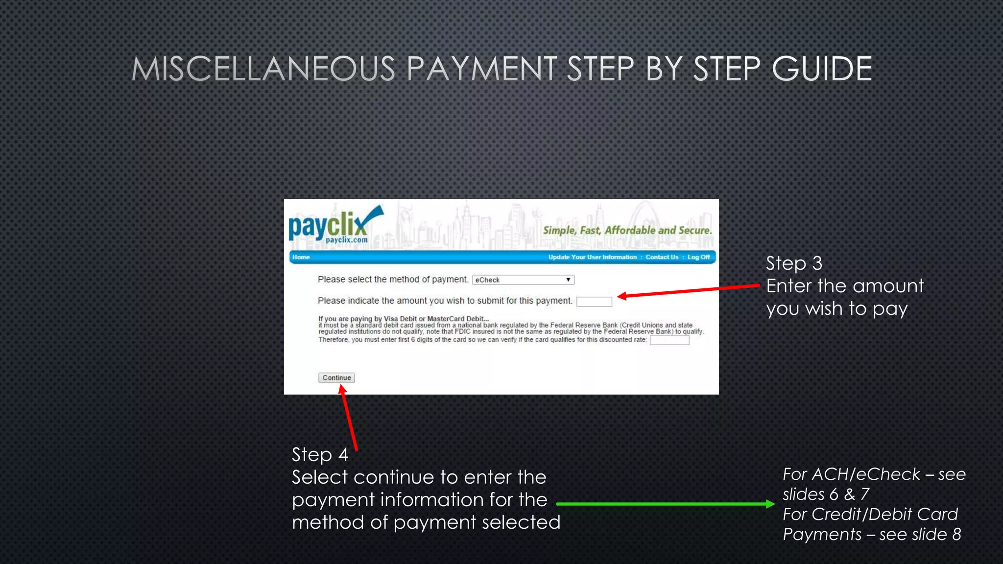How to process a miscellaneous payment through your PayClix dashboard ...