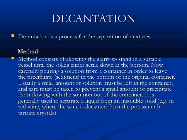 Miscellaneous process