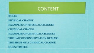 Understanding Physical and Chemical Changes with Conservation of Mass ...