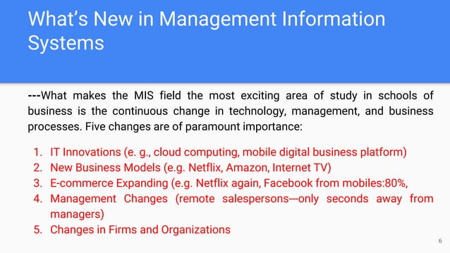 Management Information System | PPT