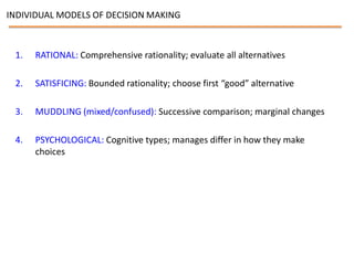 Mis chapter 2 infomation, management and decision making | PPTX