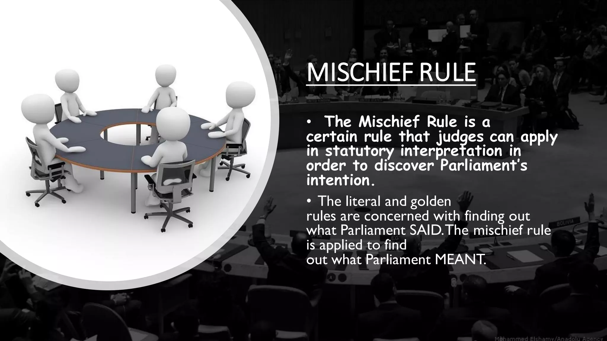 Mischief rule of interpretation | PDF