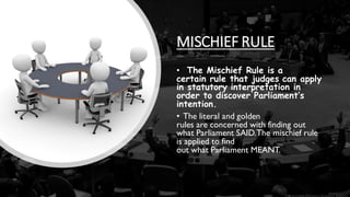 Mischief rule of interpretation | PPT