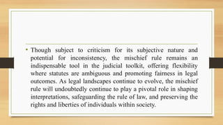 Mischief Rule of Interpretation by Puja Dwivedi | PDF