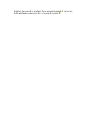 Installation Groups | PDF