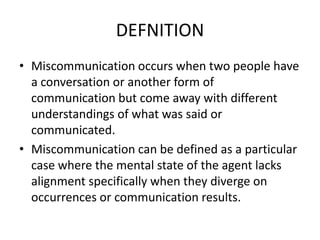 Miscommunication | PPTX
