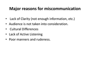 Miscommunication | PPTX