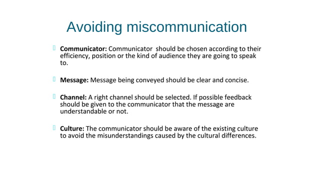 Miscommunication | PPT