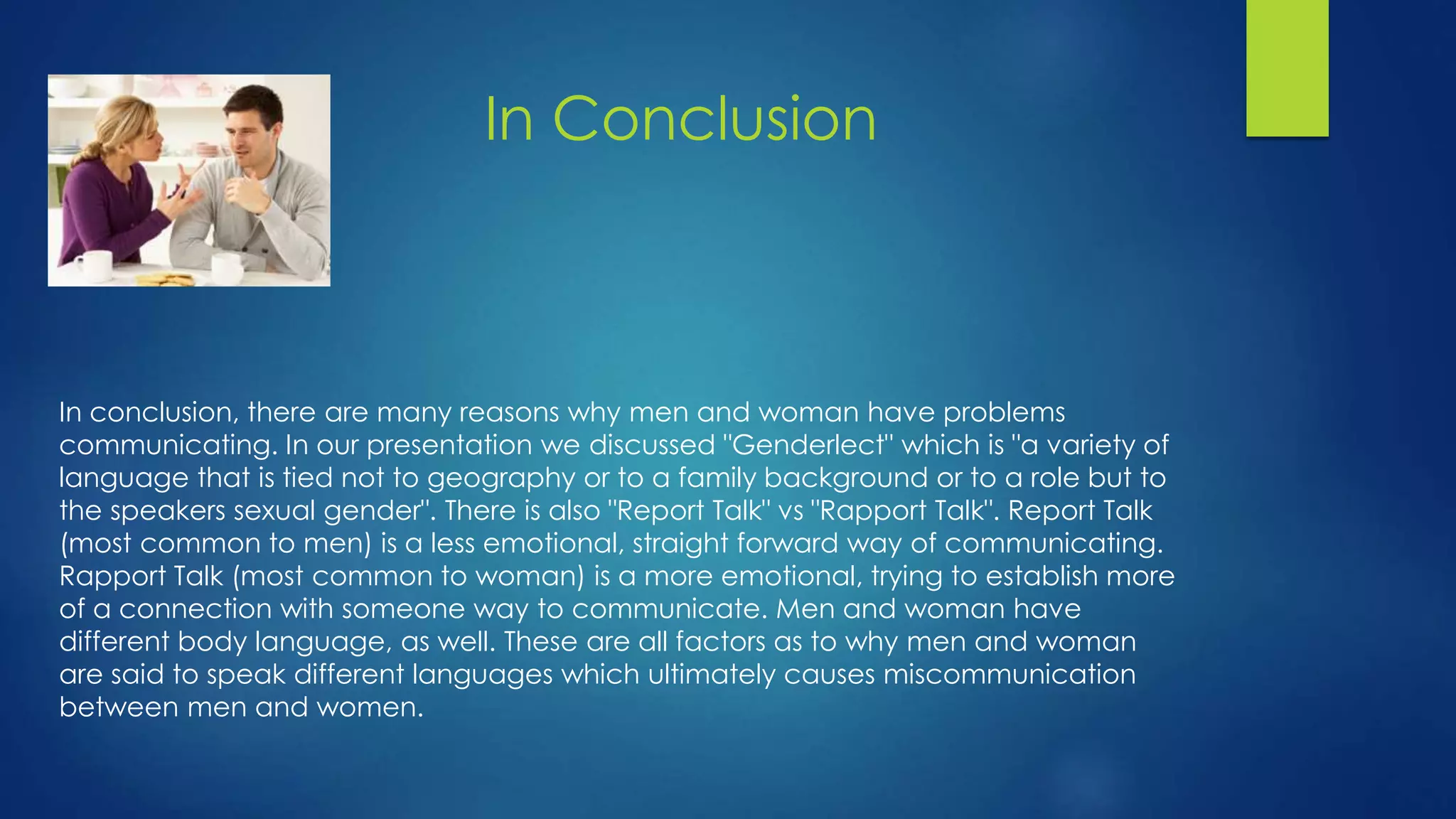 Miscommunication between men and woman | PPTX