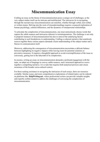Miscommunication Essay.pdf